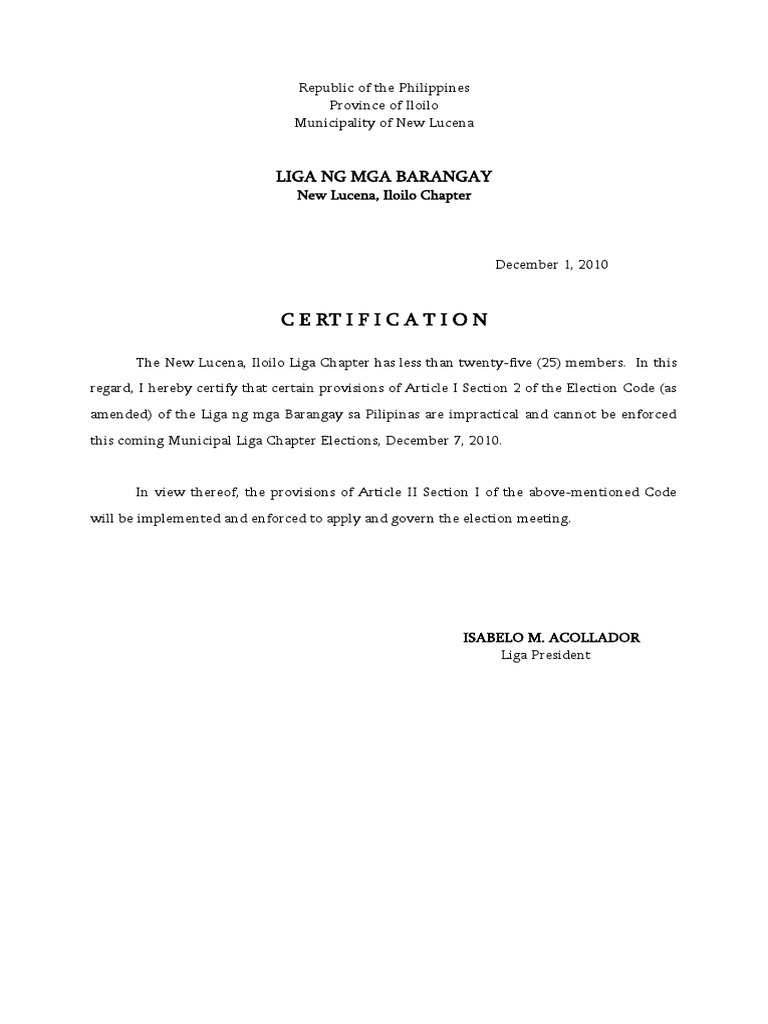 LnB Certification less 25 members | PDF