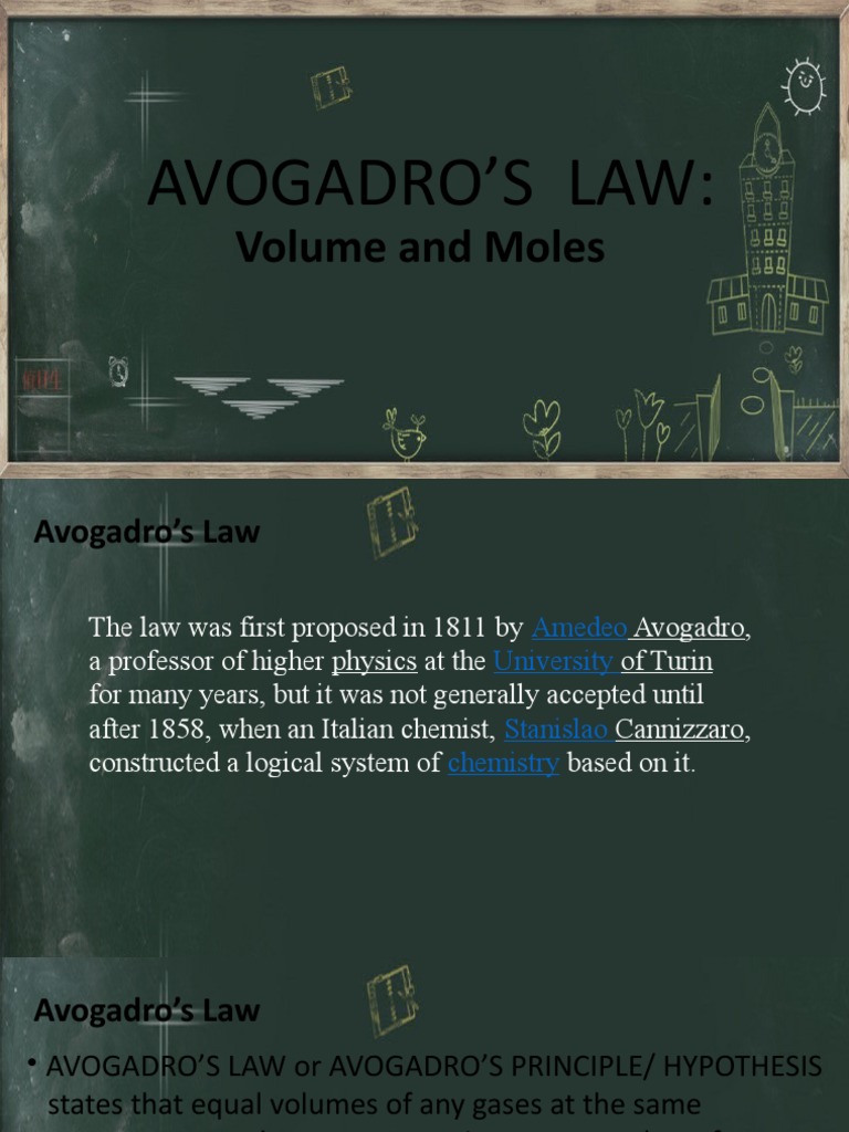 Avogadro's Law | PDF