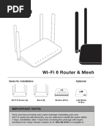 WiFi 6 EasyMesh AR2140 Manual | PDF | Wi Fi | Data Transmission