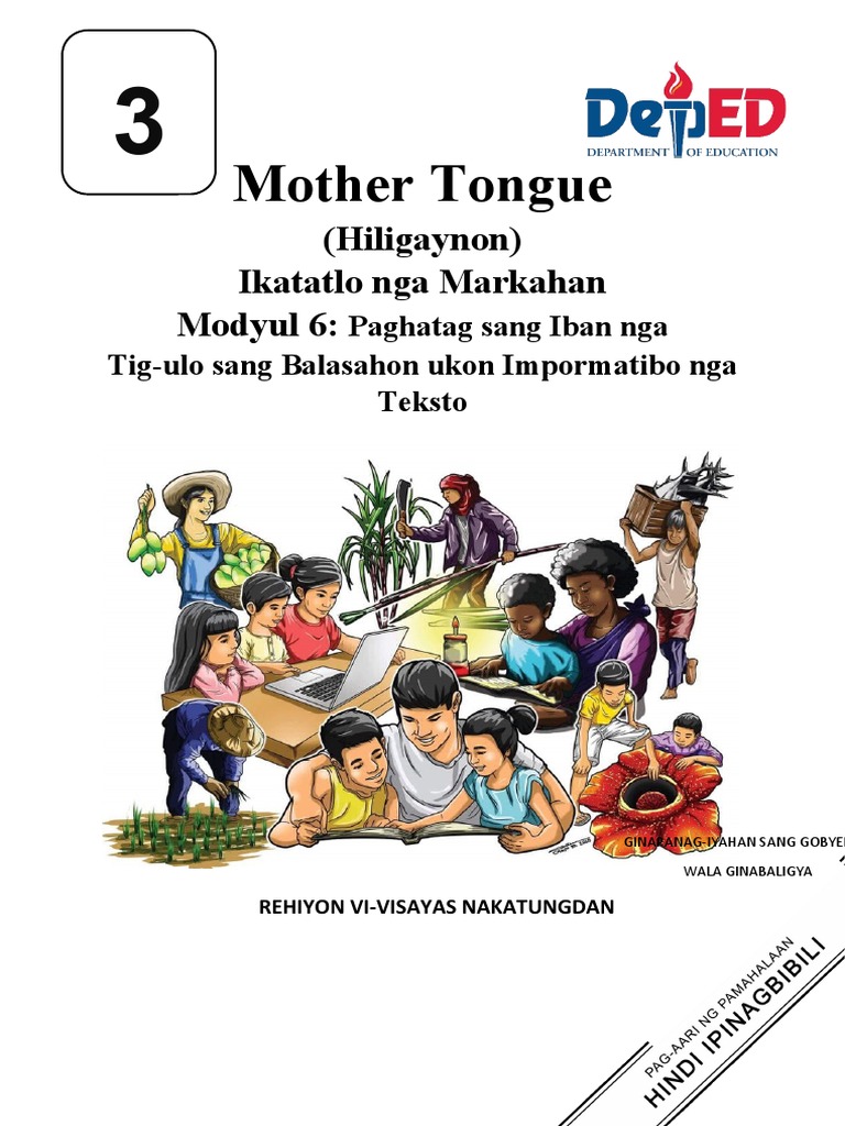 SDO Roxas City Mother Tongue 3 SLM Quarter 3 Modyul 6 | PDF