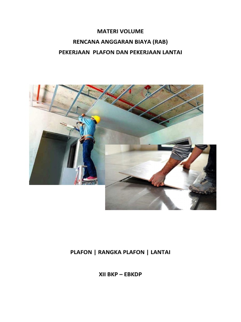 3.16 Materi Volume Rab Plafon & Lantai | PDF