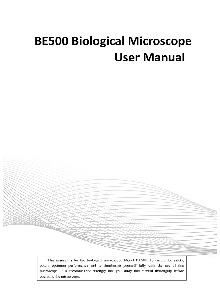 BE500 Manual | PDF