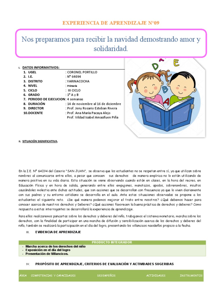 EXPERIENCIA DE APRENDIZAJE #09 - III CICLO - Docx1 | PDF | Aprendizaje | Cognición