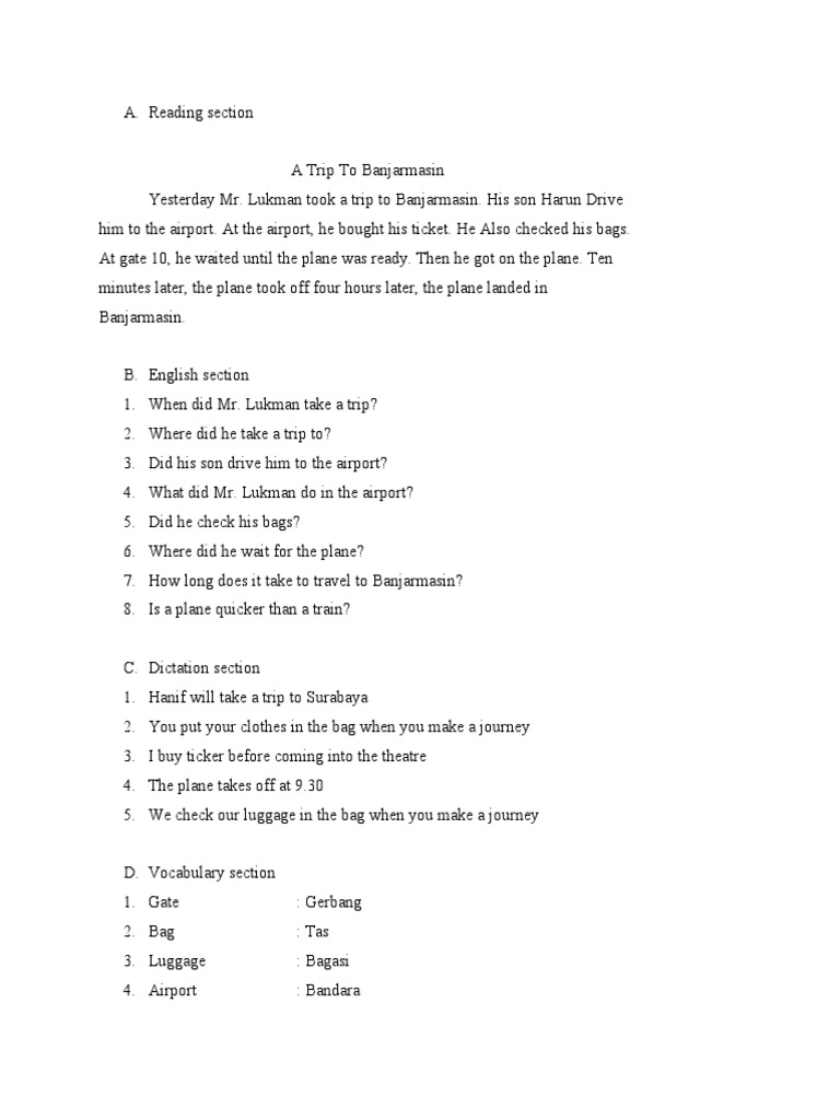 Contoh Soal Ujian Lisan | PDF