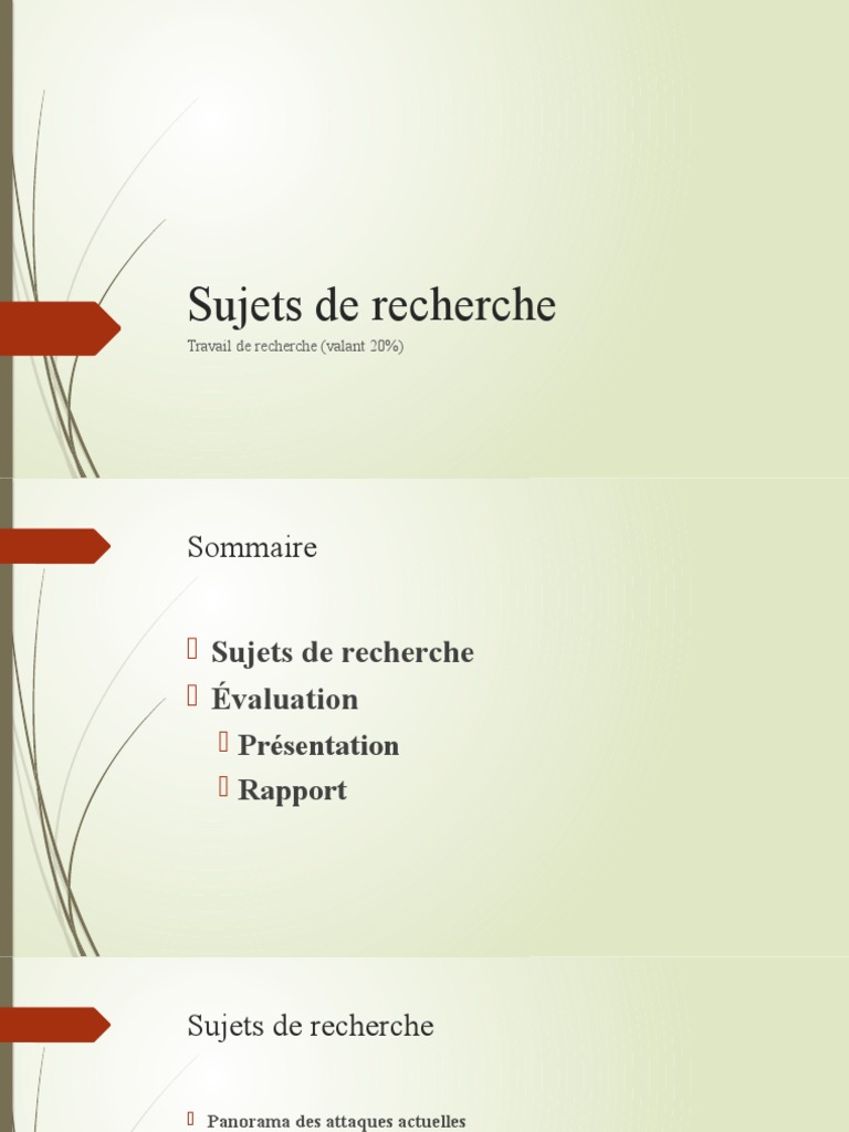 01-Sujets de Recherche-A2018 | PDF