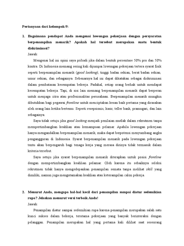 Tugas Manajemen K3 Dan Ergonomi | PDF | Karier & Perkembangan | Bisnis