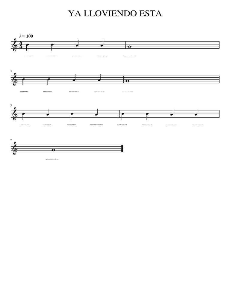 Ya Lloviendo Esta Flauta | PDF