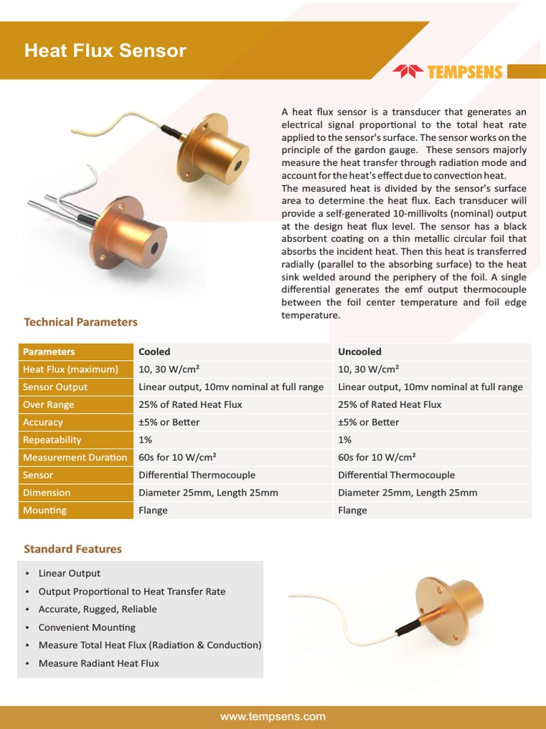 Heat Flux Sensors | PDF | Heat | Thermocouple