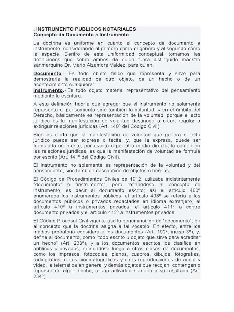 Instrumento Publicos Notariales | PDF | Ley común | Derecho Civil (Common Law)