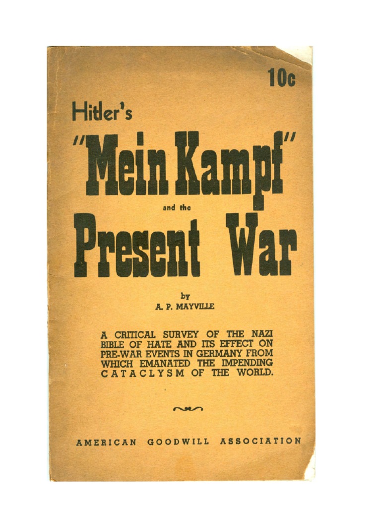 Mein Kampf and The Present War AP MAYVILLE | PDF | Race (Human ...