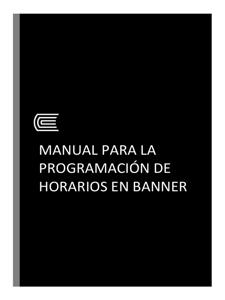 Manual de Programacion de Horarios Banner | PDF | Archivo de computadora | Contraseña