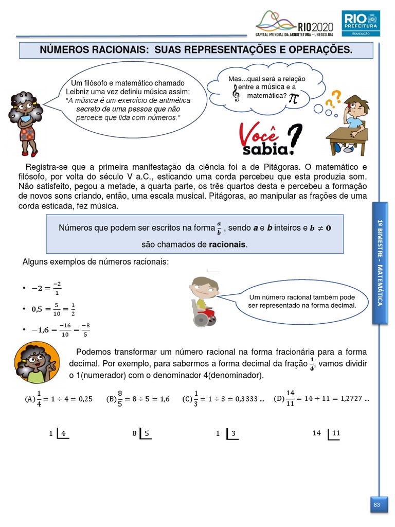8º Ano Atividade 3 - Números Racionais | PDF