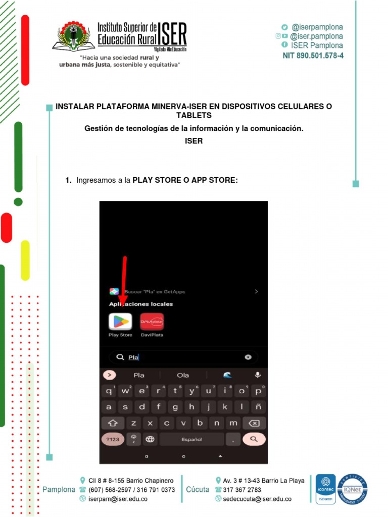 Instalar App Minerva-Iser | PDF