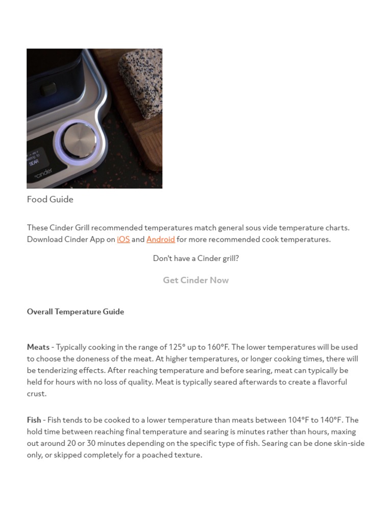 Cinder Food Guide | PDF | Cooking, Food & Wine