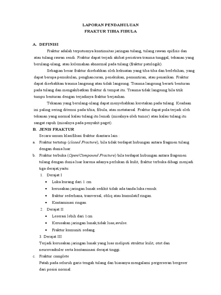 LP Fraktur Tibia Fibula | PDF