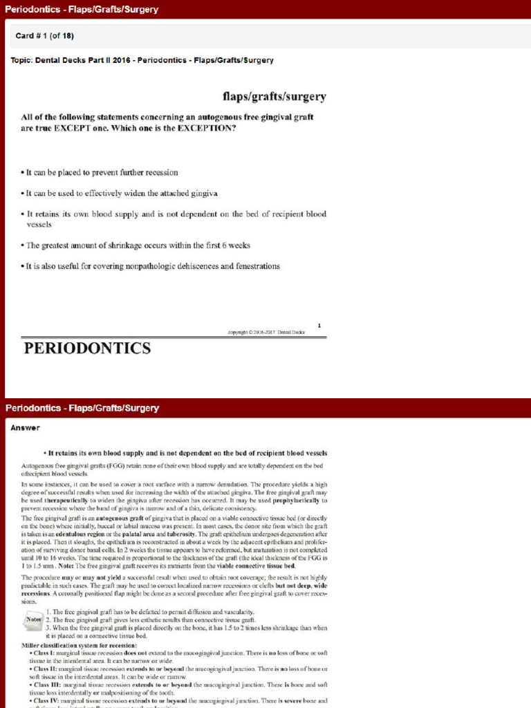 Topic Dental Decks Part 2 2016 Periodontics Flaps and Grafts and ...