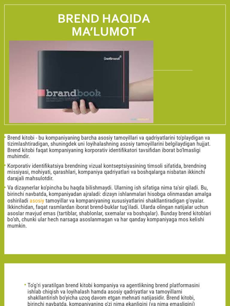 Brend Haqida Ma'lumot | PDF