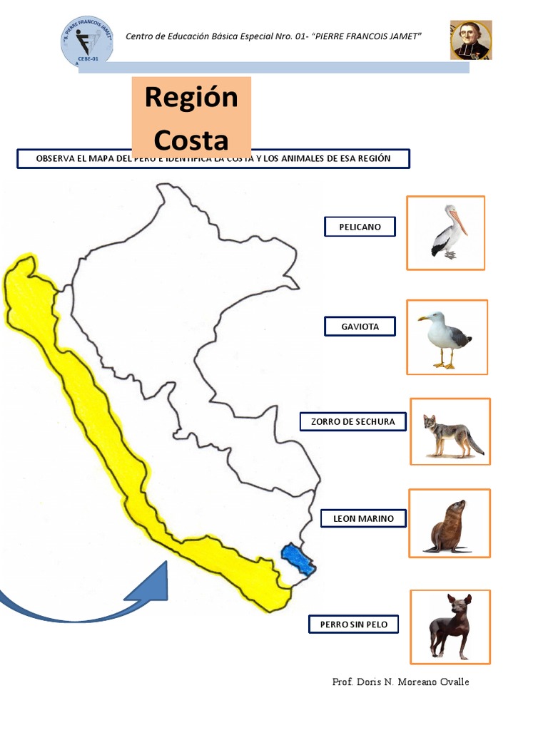 Mapa y fauna de la región costa del Perú | PDF