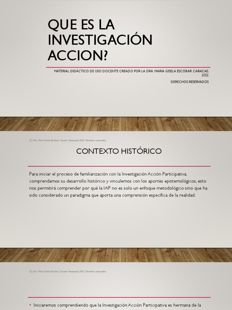Fundamentos de la Investigación Acción | PDF | Sicología ...