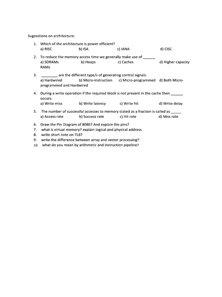 Computer System Organization 2nd Internal Suggestion Pdf