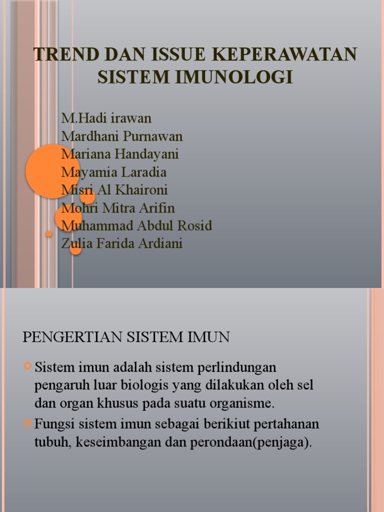 Trend Dan Issue Keperawatan Sistem Imunologi | PDF