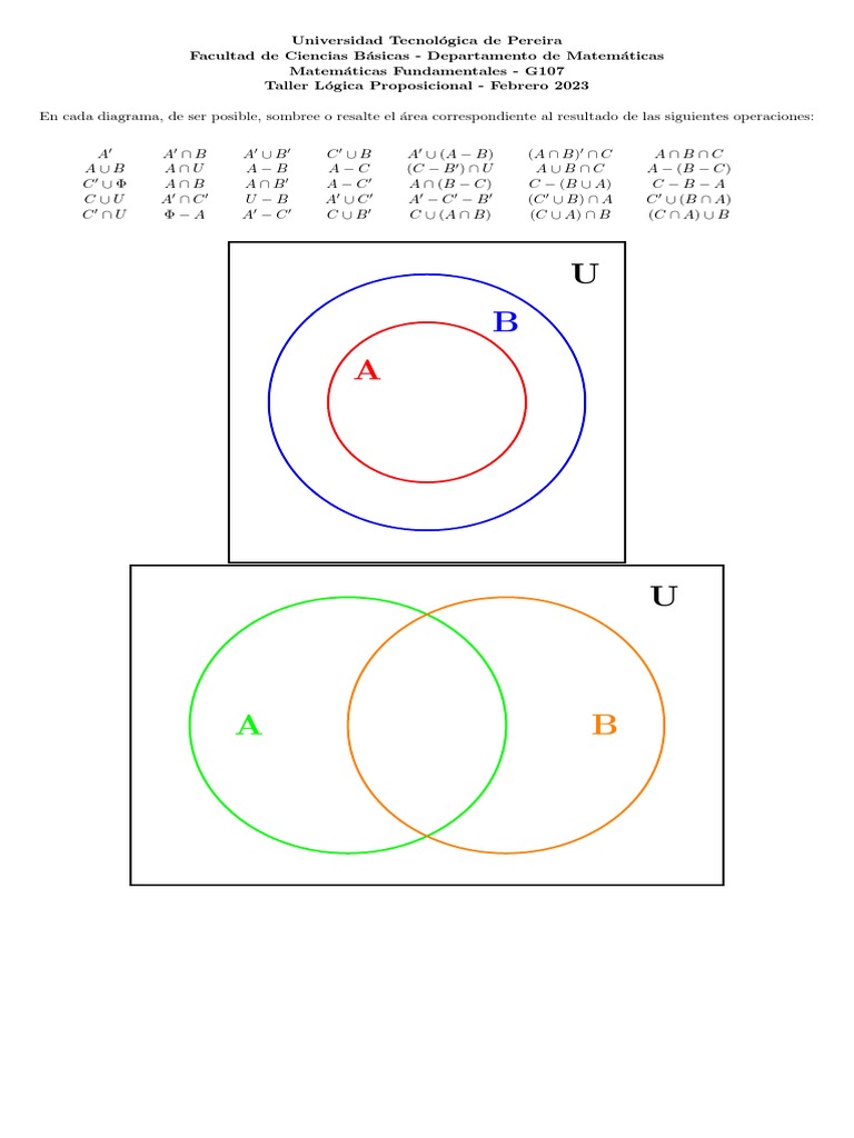 Ejercicios Resueltos de Diagramas de Venn | PDF | Matemáticas | Lógica
