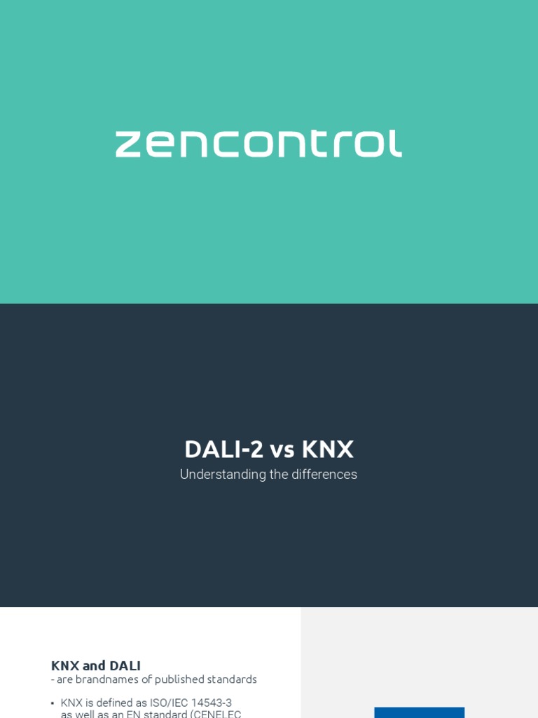 Zencontrol KNX Vs DALI | PDF | Lighting | Electrical Engineering