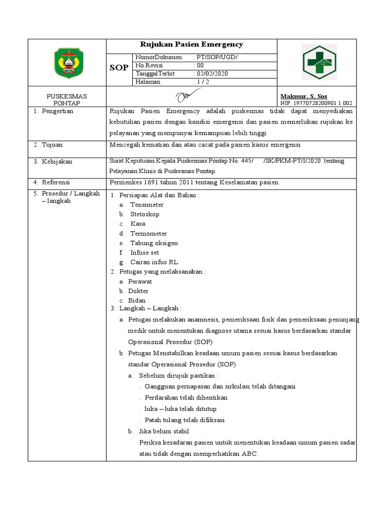 Rujukan Pasien Emergenci | PDF
