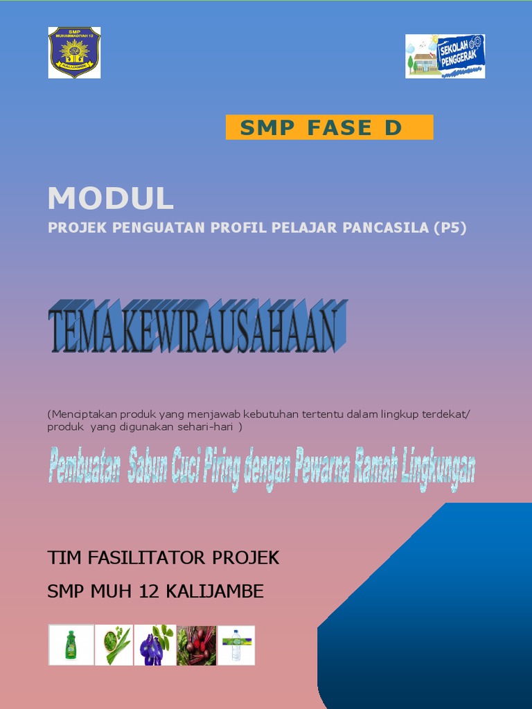 Modul Projek - Modul Projek Tema Kewirausahaan SMP Muhammadiyah 12 Kalijambe - Fase D | PDF ...