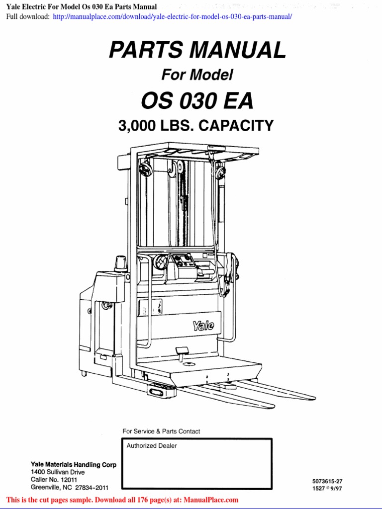 Yale OS 030 EA Parts Manual | PDF