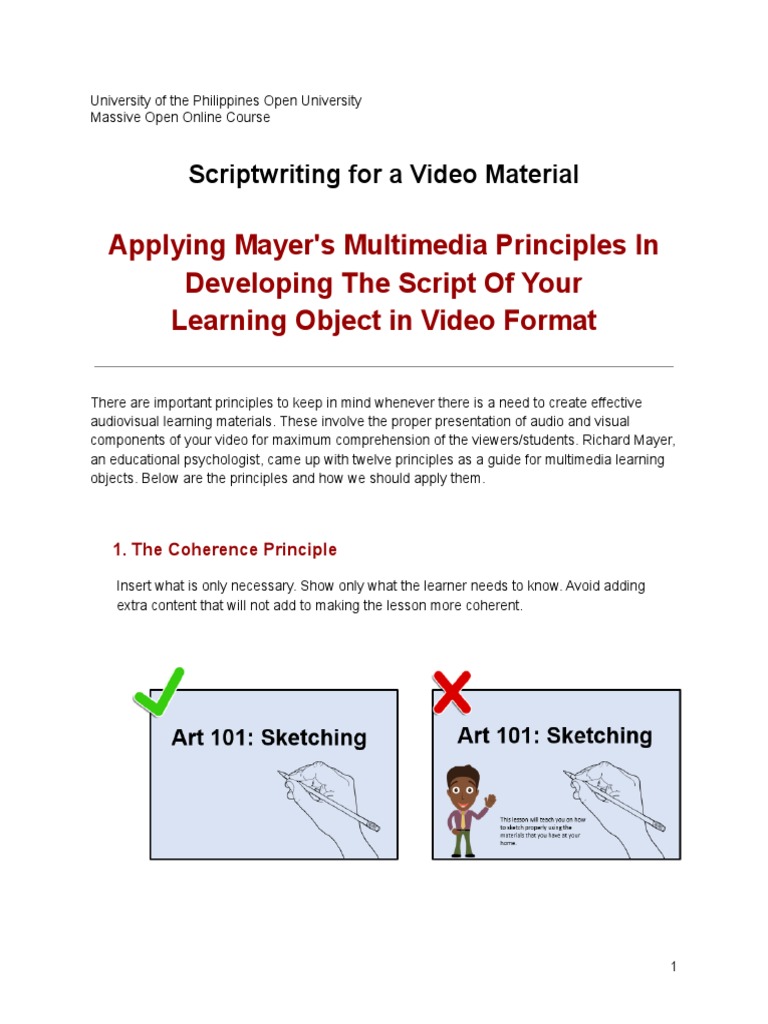 Mayers 12 Multimedia Principles | PDF