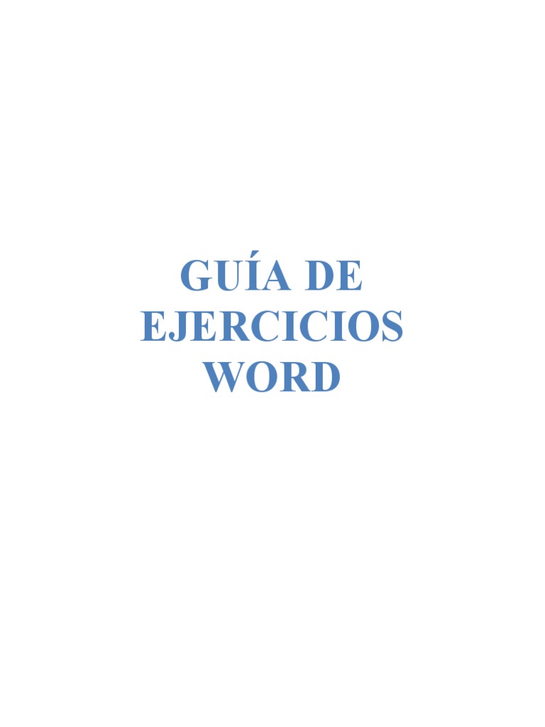 Guia Word | PDF | Microsoft Word | Archivo de computadora