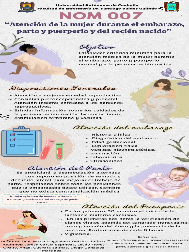 Infografia NOM-007 | PDF | Parto | El embarazo