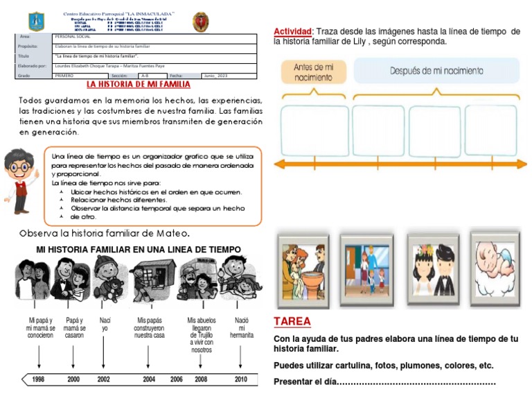 PS Linea de Tiempo de Mi Historia Familiar 1P | PDF