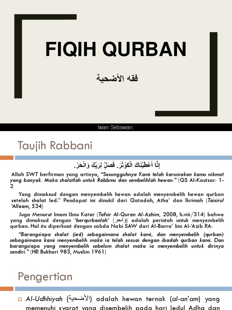 Fiqih Qurban | PDF