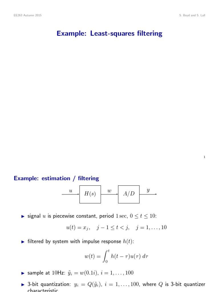 Least Square Filter | PDF | Signal Processing | Digital Signal Processing