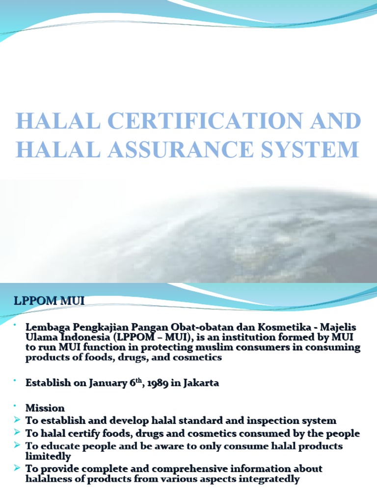Halal Certification and Halal Assurance | PDF | Supply Chain Management ...