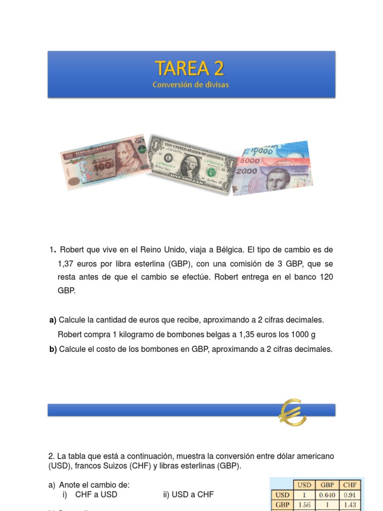 Tarea 2 Conversion Divisas | PDF