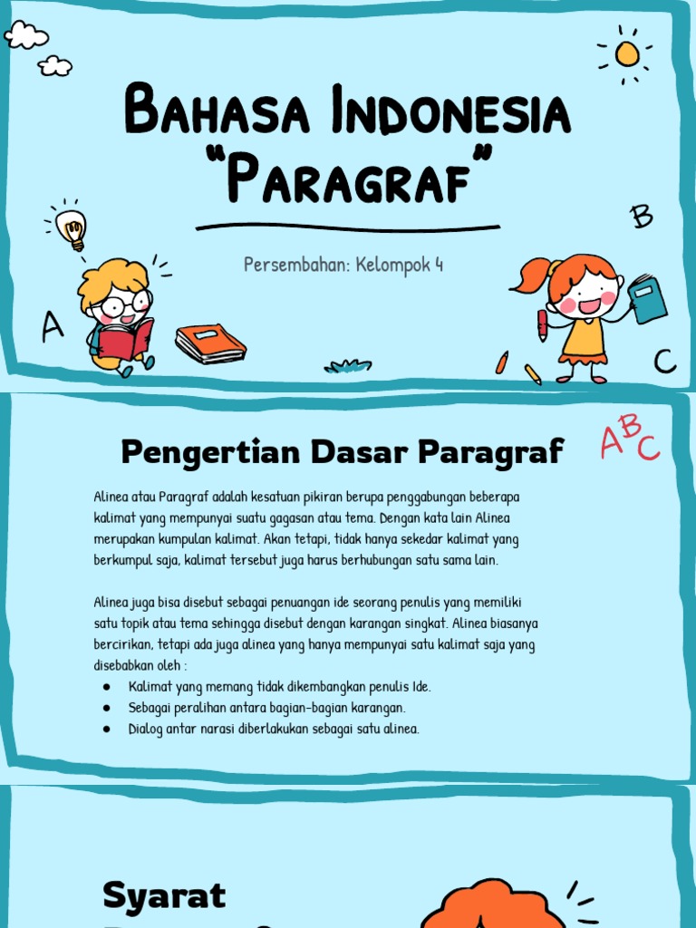 Presentasi Bahasa Indonesia (Paragraf) | PDF