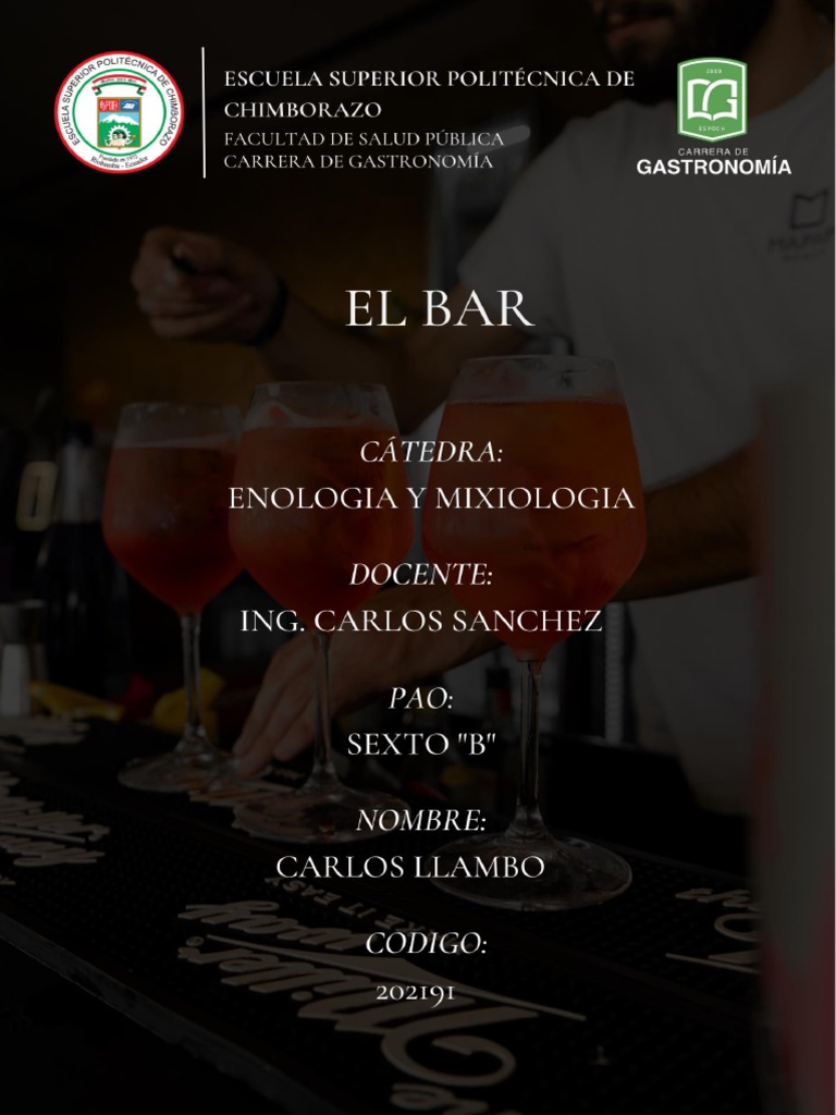 Investigación 3 - Llambo Carlos - 202191 | PDF | Bebida | Cócteles