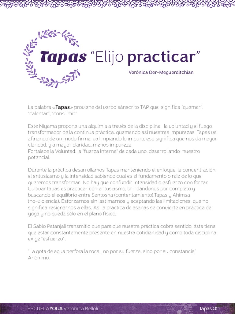 Niyama Tapas | PDF | Salud y bienestar