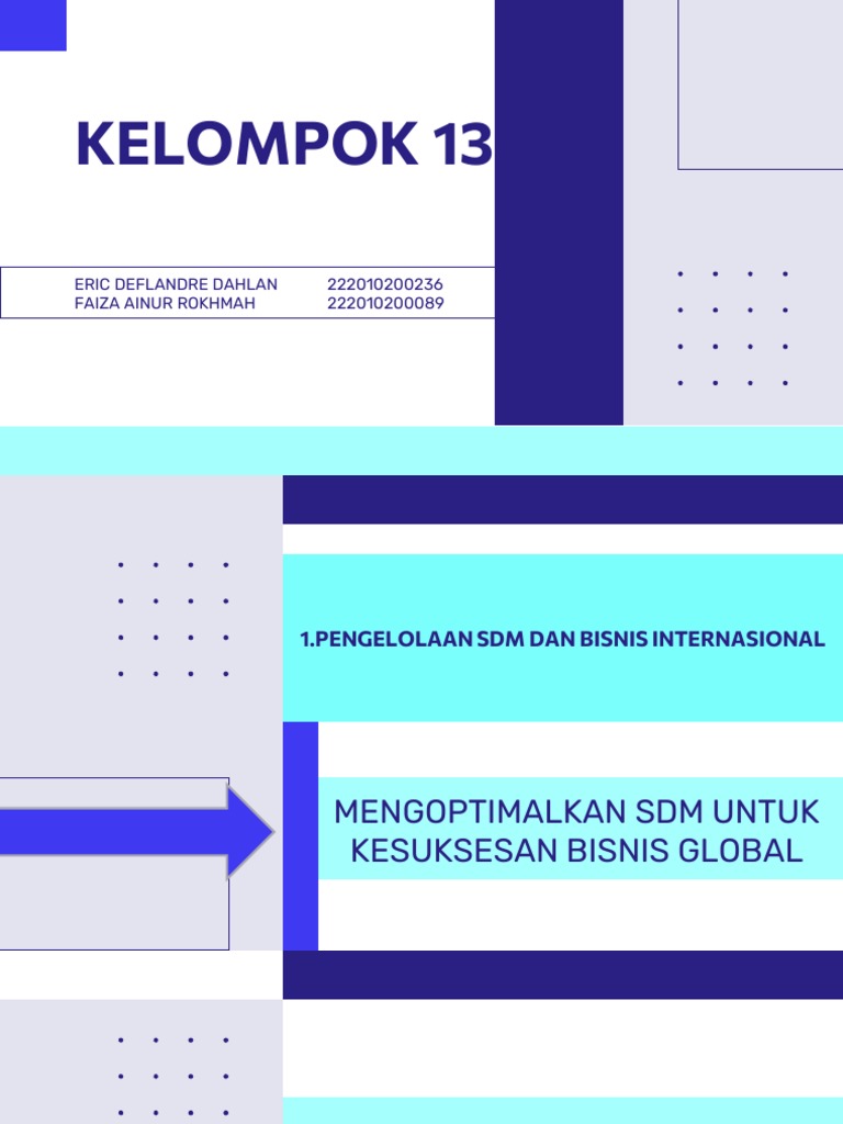 Kelompok 13 MSDM Pengelolaan SDM & Bisnis Internasional | PDF