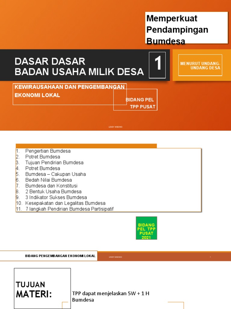 SPB 3.2 Dasar Dasar Bumdesa Satu | PDF