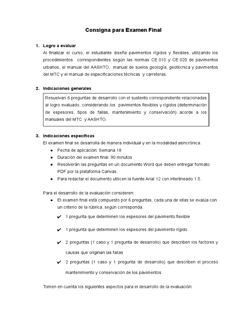 Consigna Examen Final | PDF
