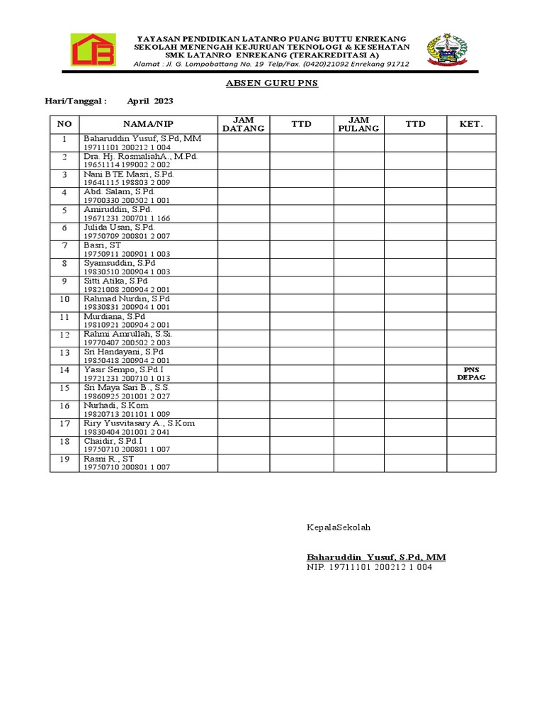 Absen Guru | PDF