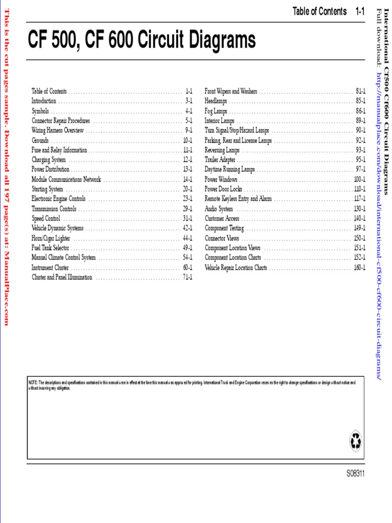 International Cf500 Cf600 Circuit Diagrams | PDF | Fuse (Electrical ...
