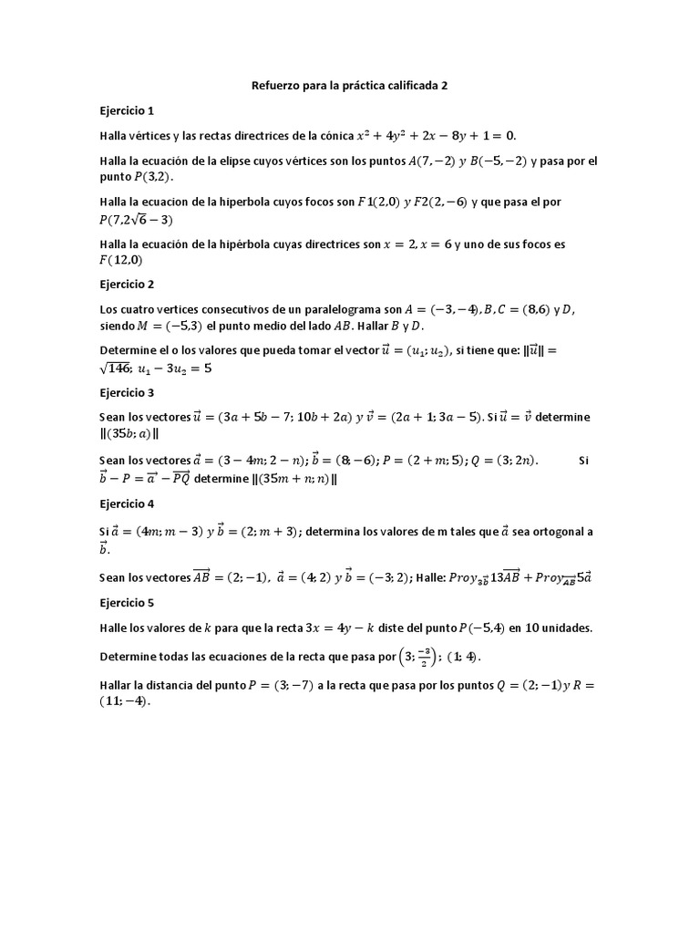 Ejercicios para La PC2 | PDF