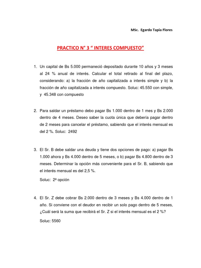 Practico 3 Int - Compuesto 1-20 | PDF
