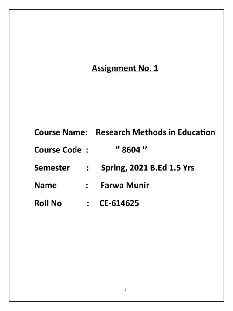 8604 Assignment | PDF