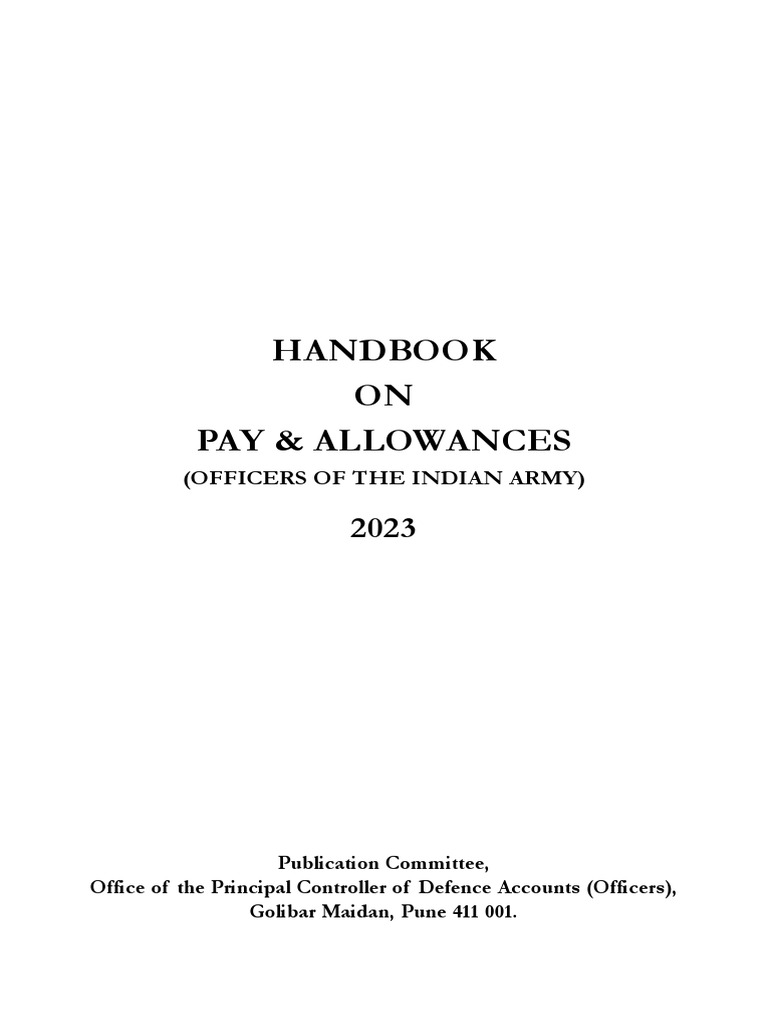 Handbook Pay and Allowances 2023 | PDF | Tax Refund | Taxes